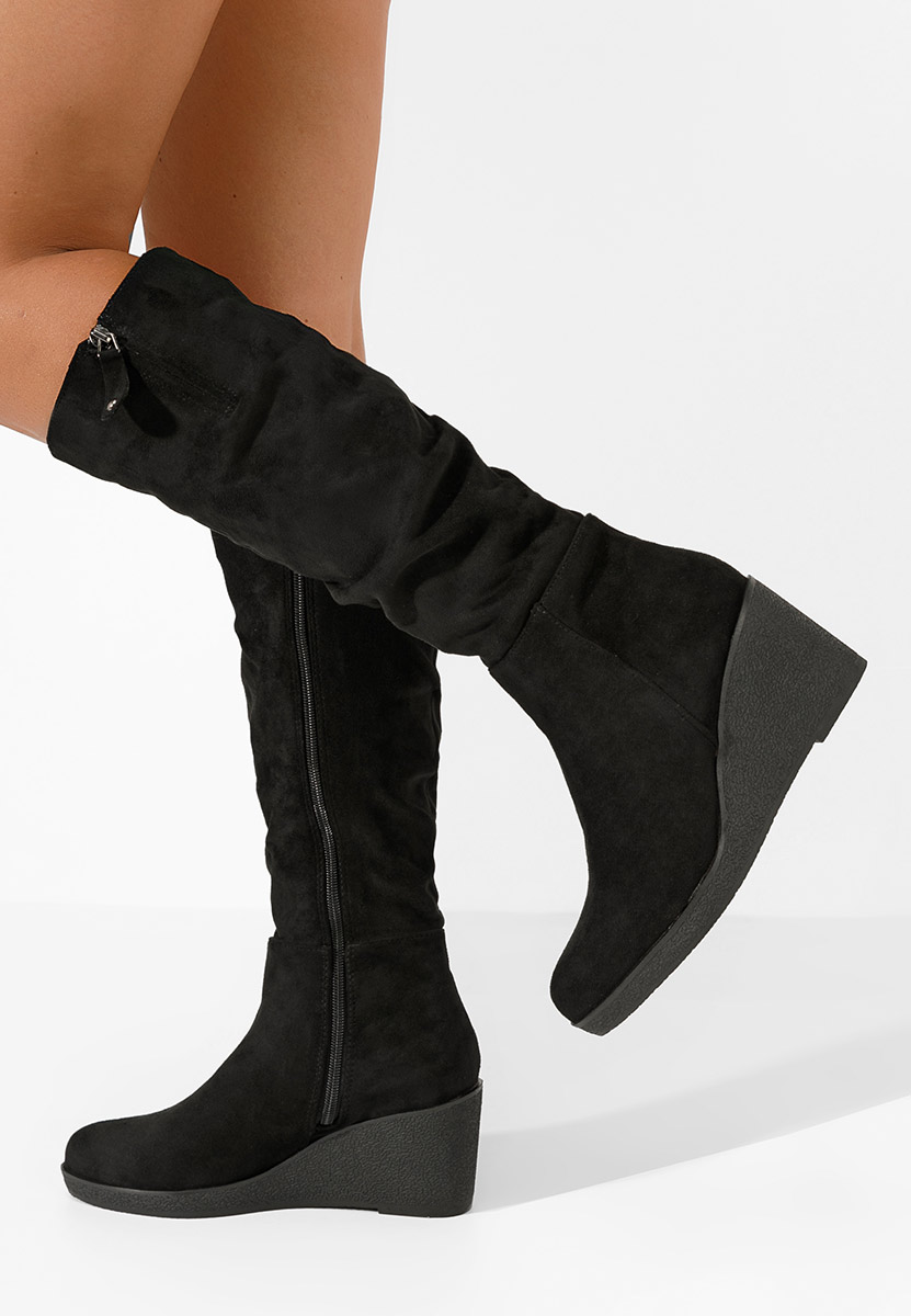 Stivali con zeppa Chloe Nero Zapatos