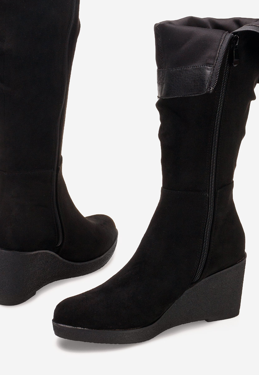 Stivali con zeppa Chloe Nero Zapatos
